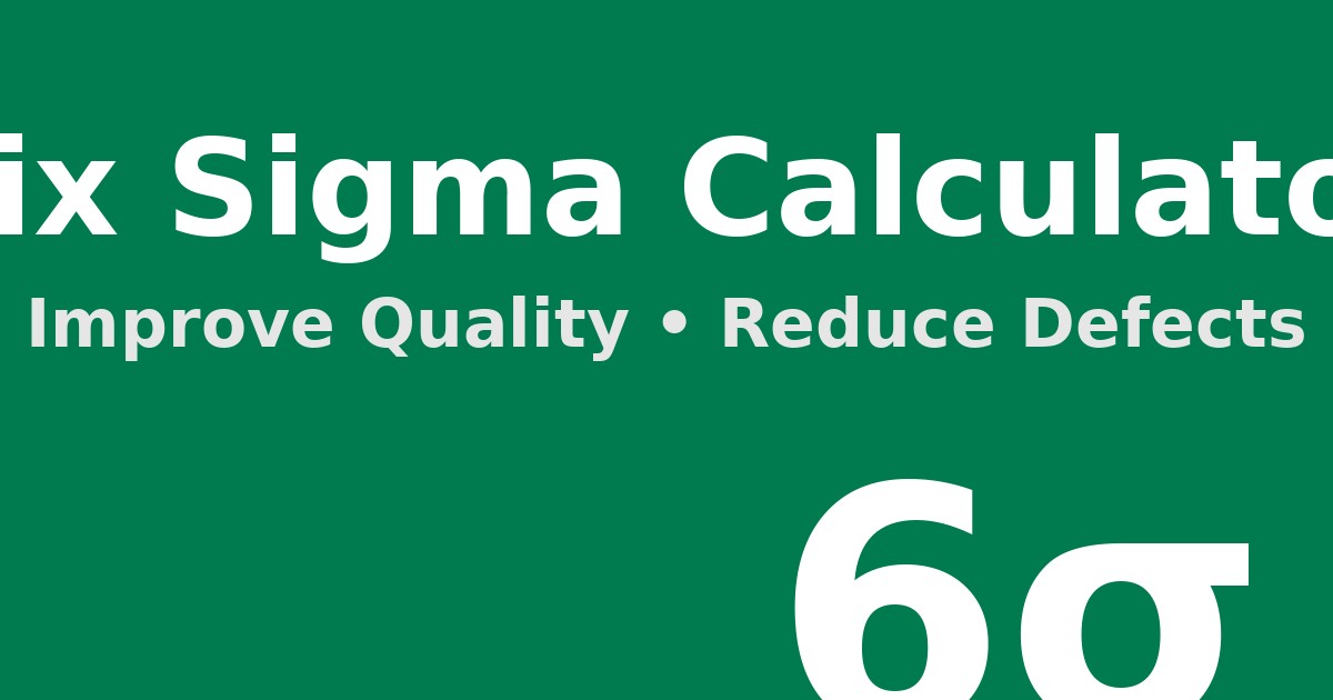 Six Sigma Level Calculator - Advanced Process Improvement Tool